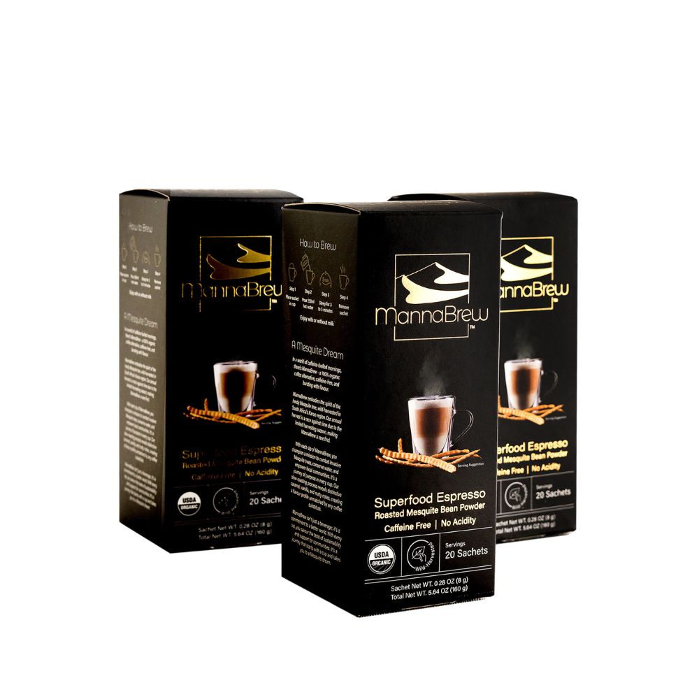 MannaBrew Superfood Espresso - 20 Sachets - 3 x Pack – MannaBrew SA